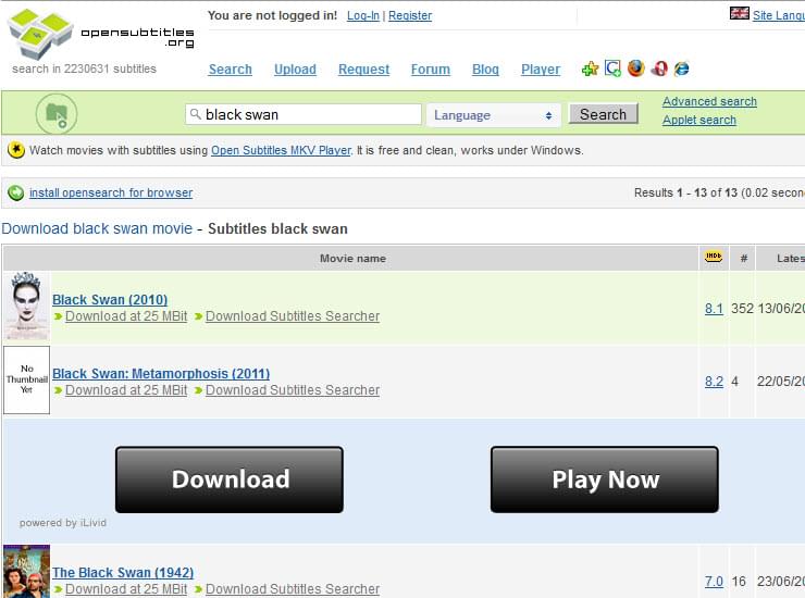Best sites to download subtitles for movies - free download movie subtitles